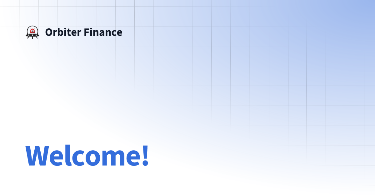Welcome! | Orbiter Finance